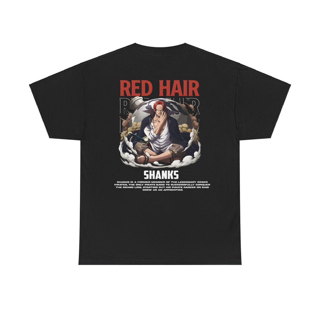 Shanks One Piece T-shirt / Unique Design / Red and White / Cult Manga ...