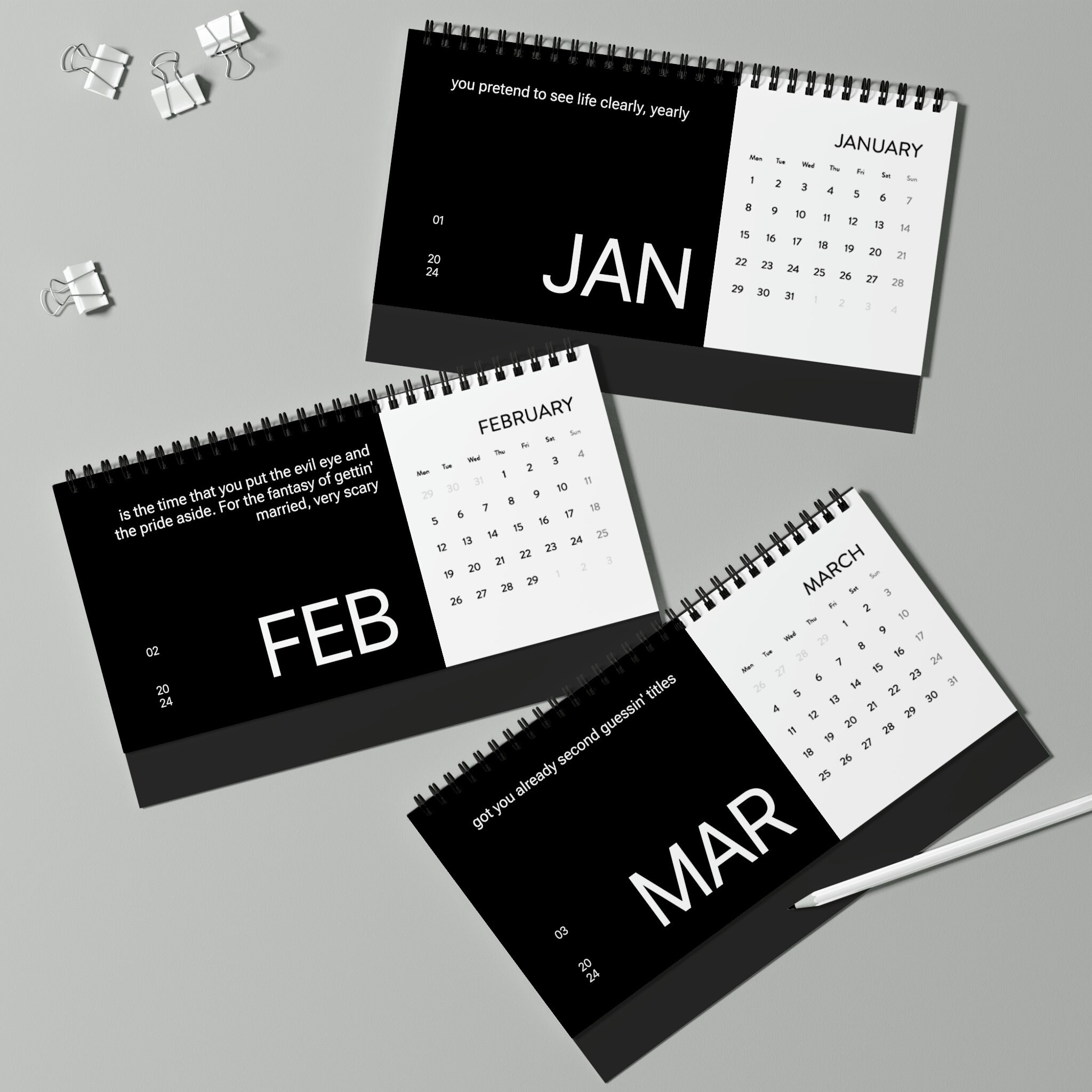 2024 Drake Slime You Out Desk Calendar / Drake Calendar 2024 sold by ...