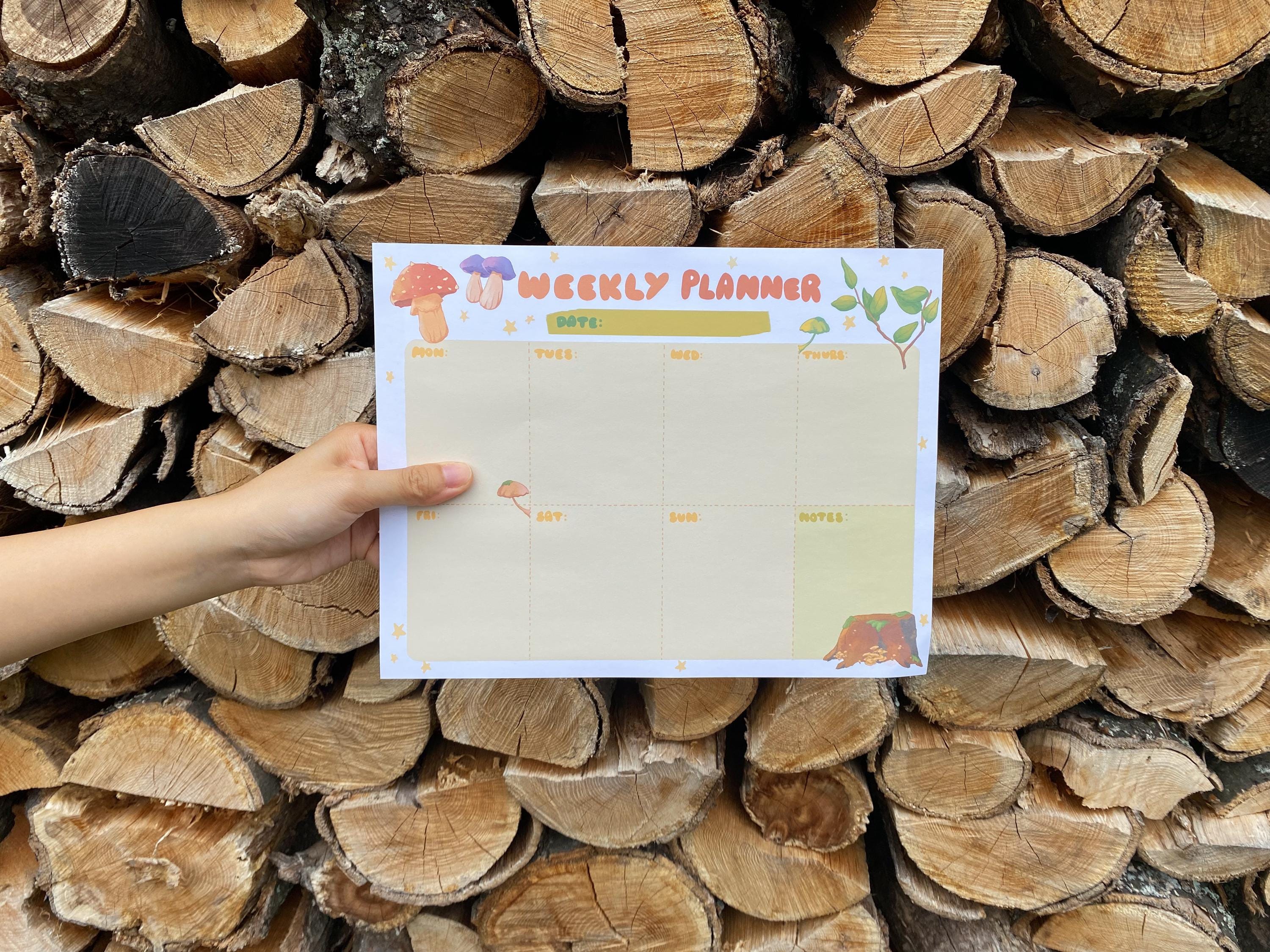 Autumn Weekly Planner Printable, Digital Download File in 8.5x11, Cute ...