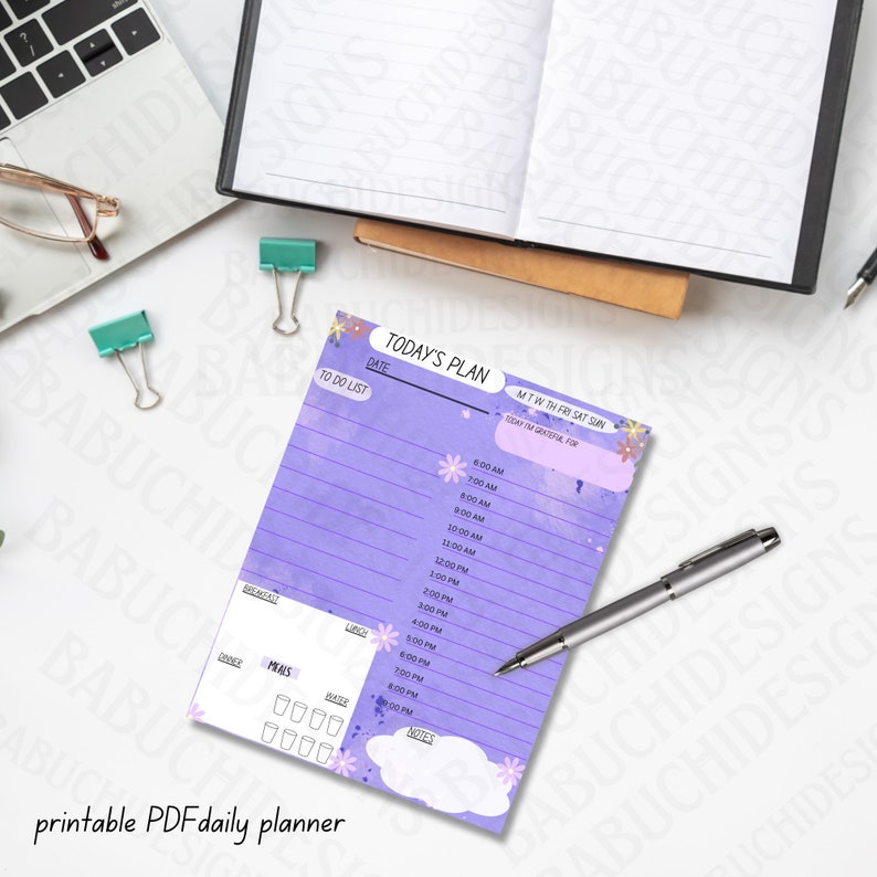 Printable Daily Planner Fun Daily Planner Colorful Daily - Etsy