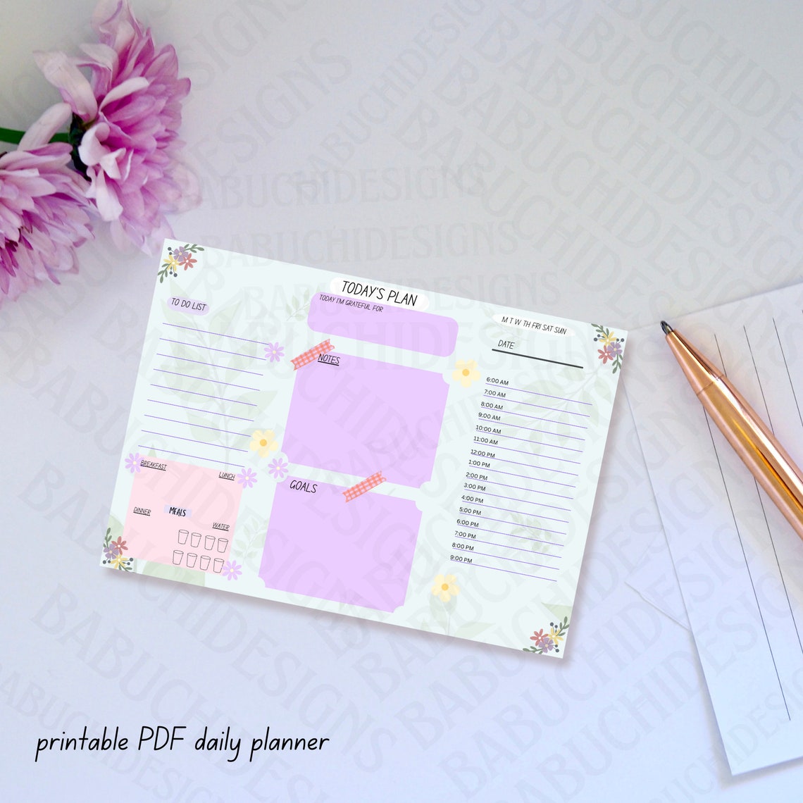 Printable Daily Planner Fun Daily Planner Colorful Daily - Etsy