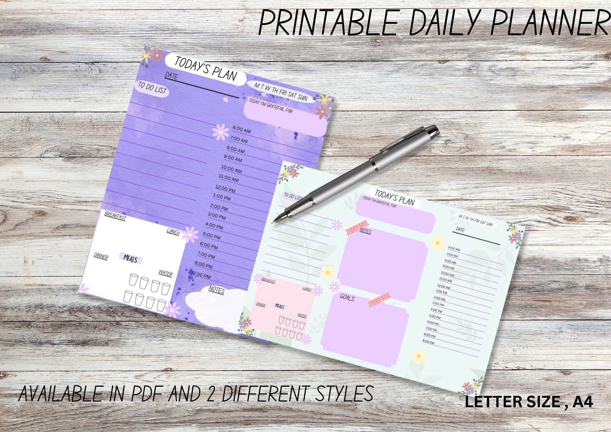 Printable Daily Planner Fun Daily Planner Colorful Daily - Etsy
