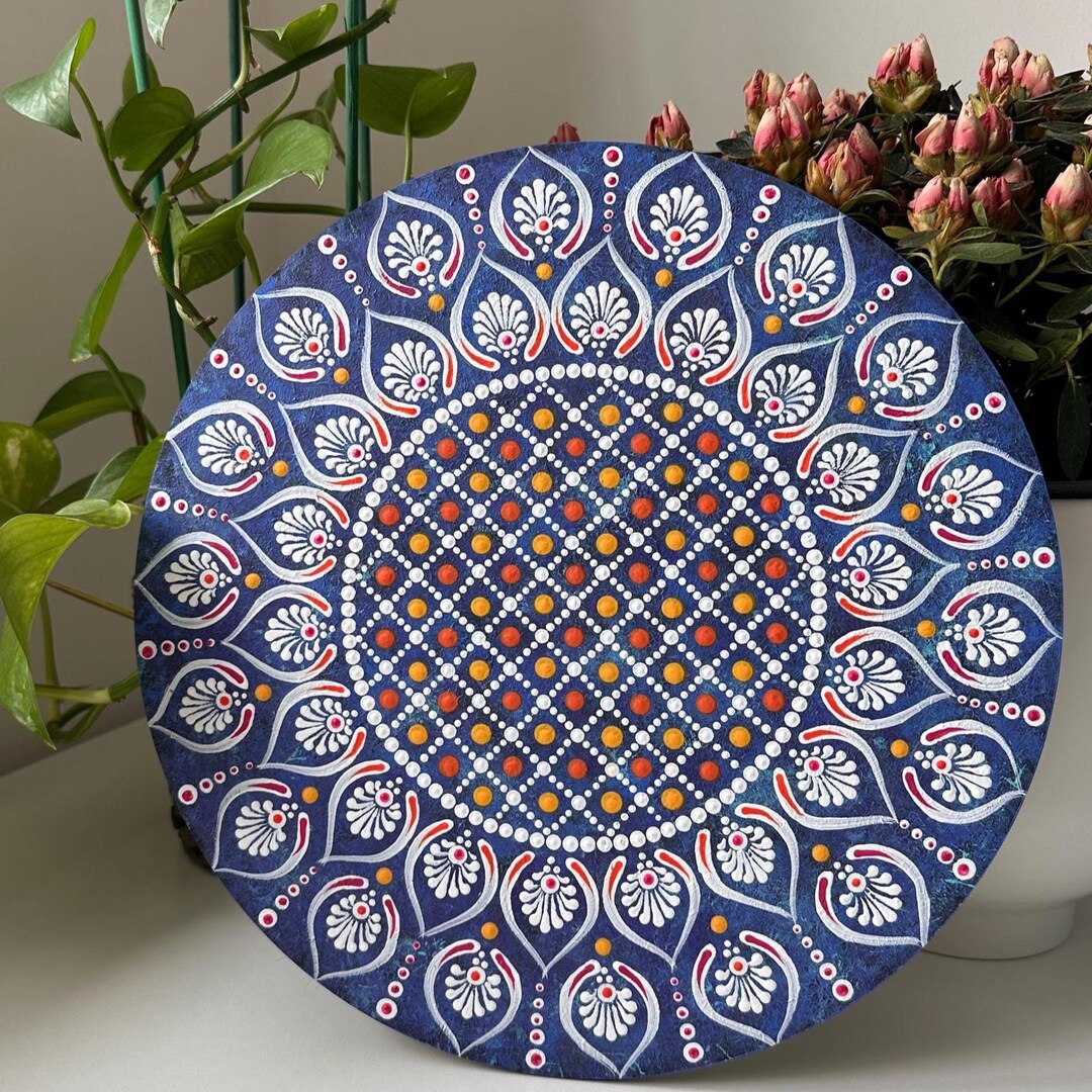 Mandala Painting | Hand Painted | Original Art | 30 Cm - Etsy
