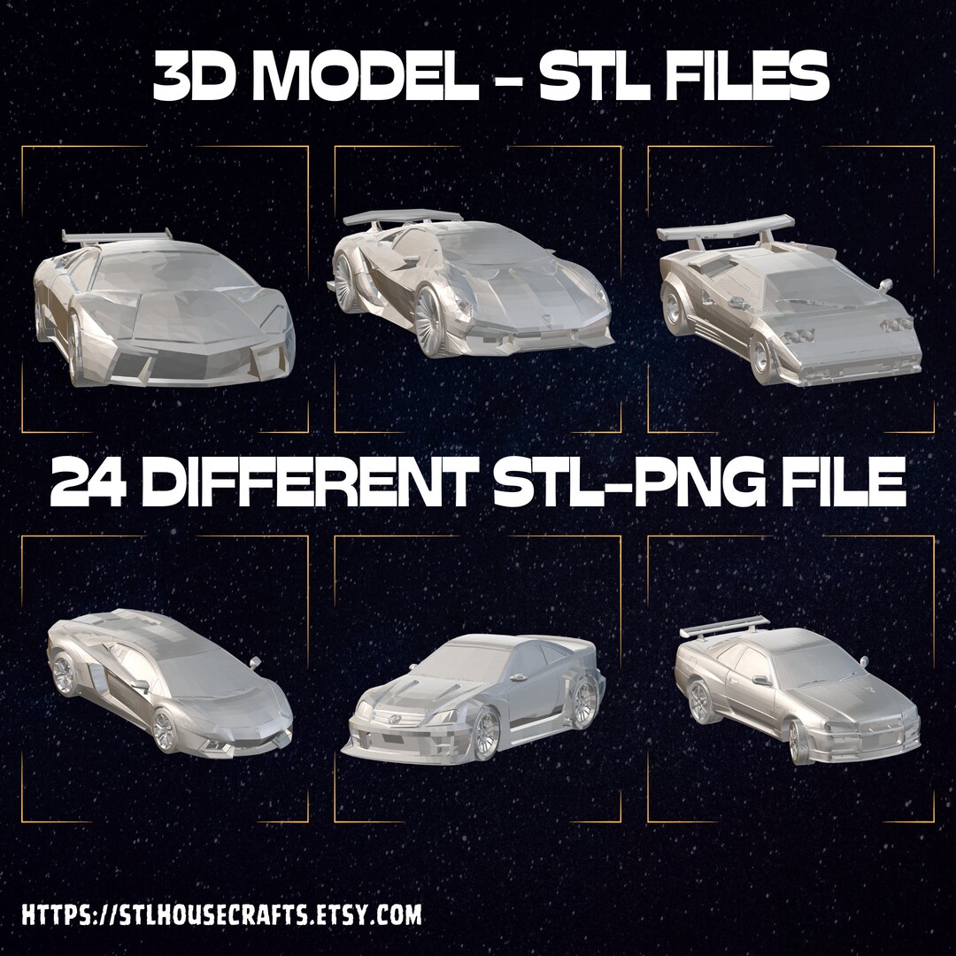 24 Hyper Car STL Files – Lamborghini, Ferrari, Mclaren, Porsche ...