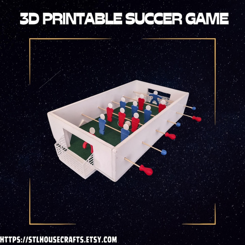 Mini Football STL File Set: 3D Printable Tabletop Soccer Game (digital ...