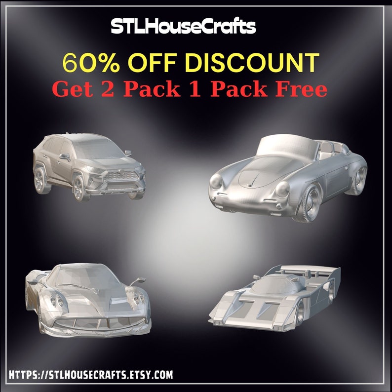 Ultimate Car Bundle Sport Cars 24 Different Car STL-PNG Files Bundle ...