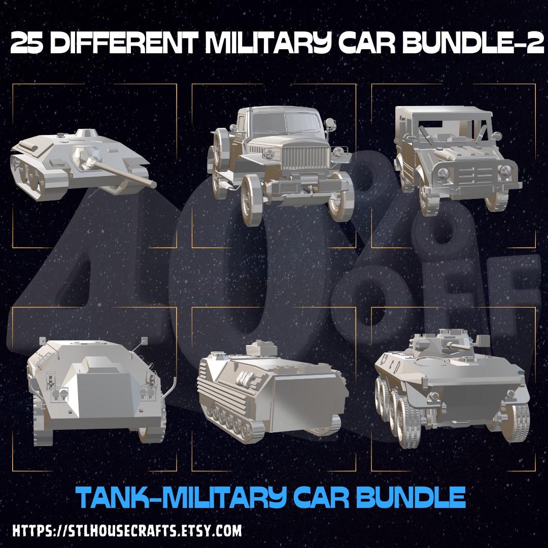 Ultimate 3D Military Vehicle and Tank Bundle-25 Highly Detailed STL ...