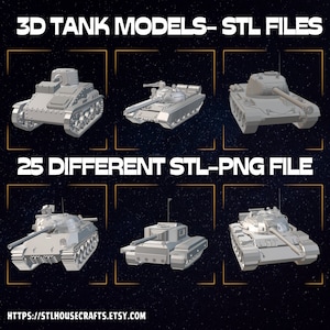 25 Tank STL Files Bundle: High Detail Military Vehicle Models (digital ...