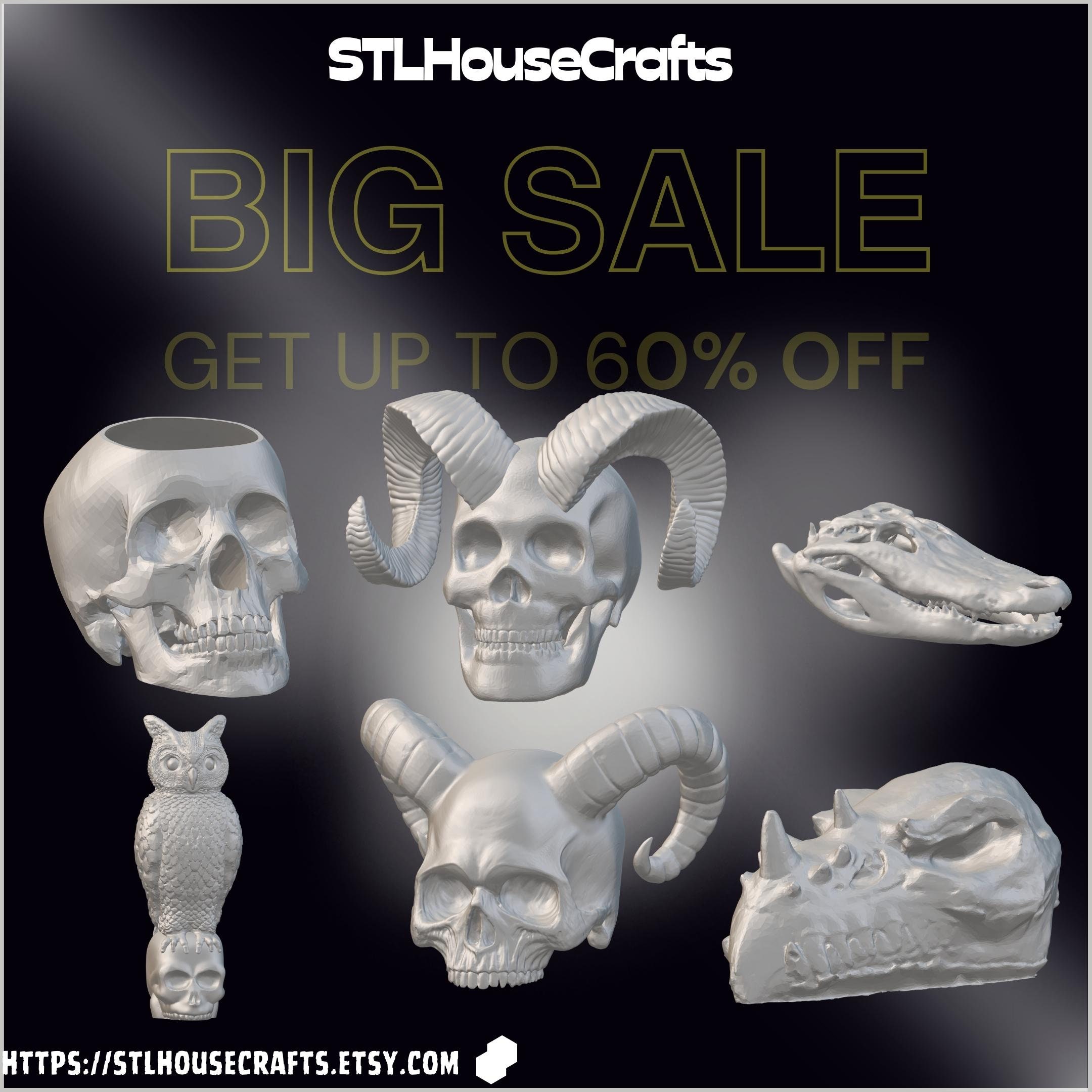 25 Different Skull Bundle Stl File High Detailed Skull for 3D - Etsy