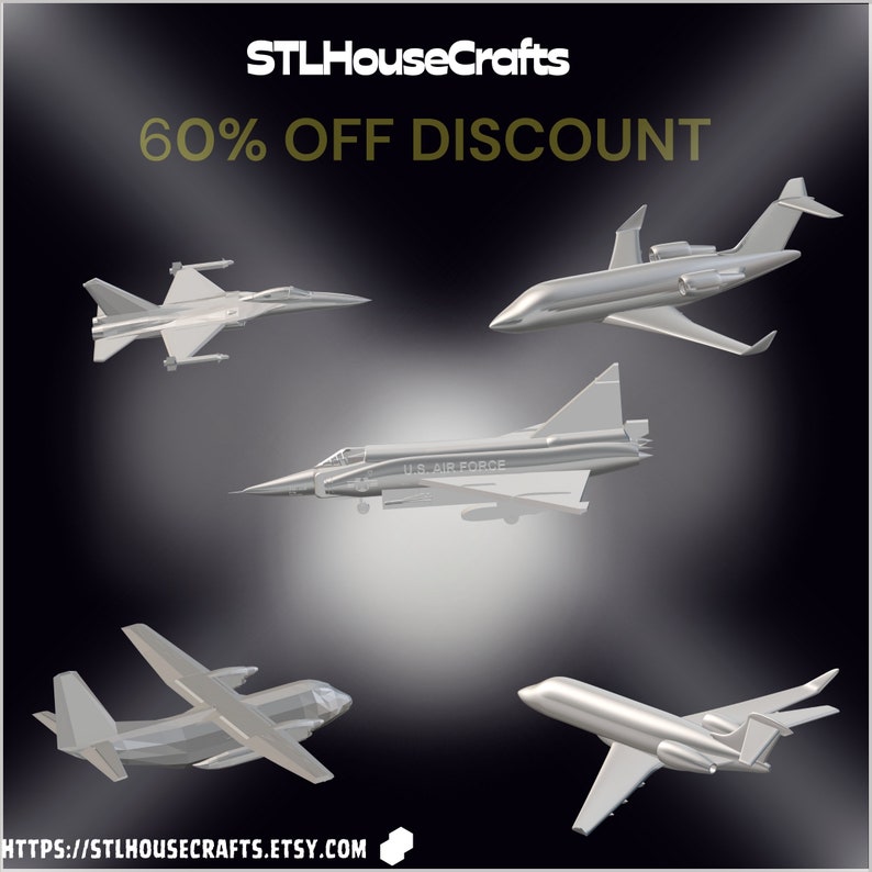 24 Aircraft STL Bundle – 3D Printable Airplane Models for Scale ...