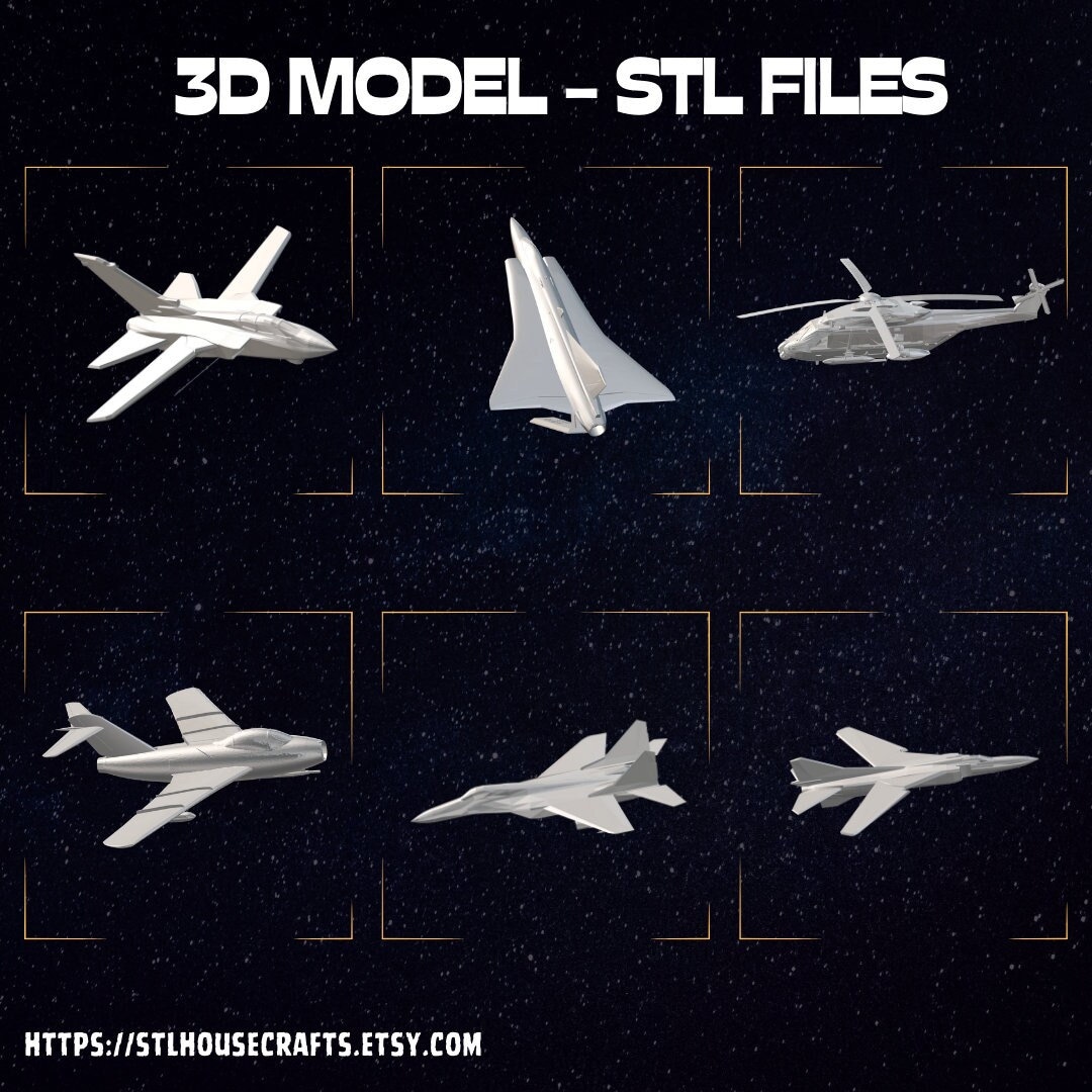 Army Plane STL Files: 3D Print Aircraft Collection (digital Download ...