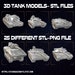 25 Tank STL Files Bundle: High Detail Military Vehicle Models (digital ...