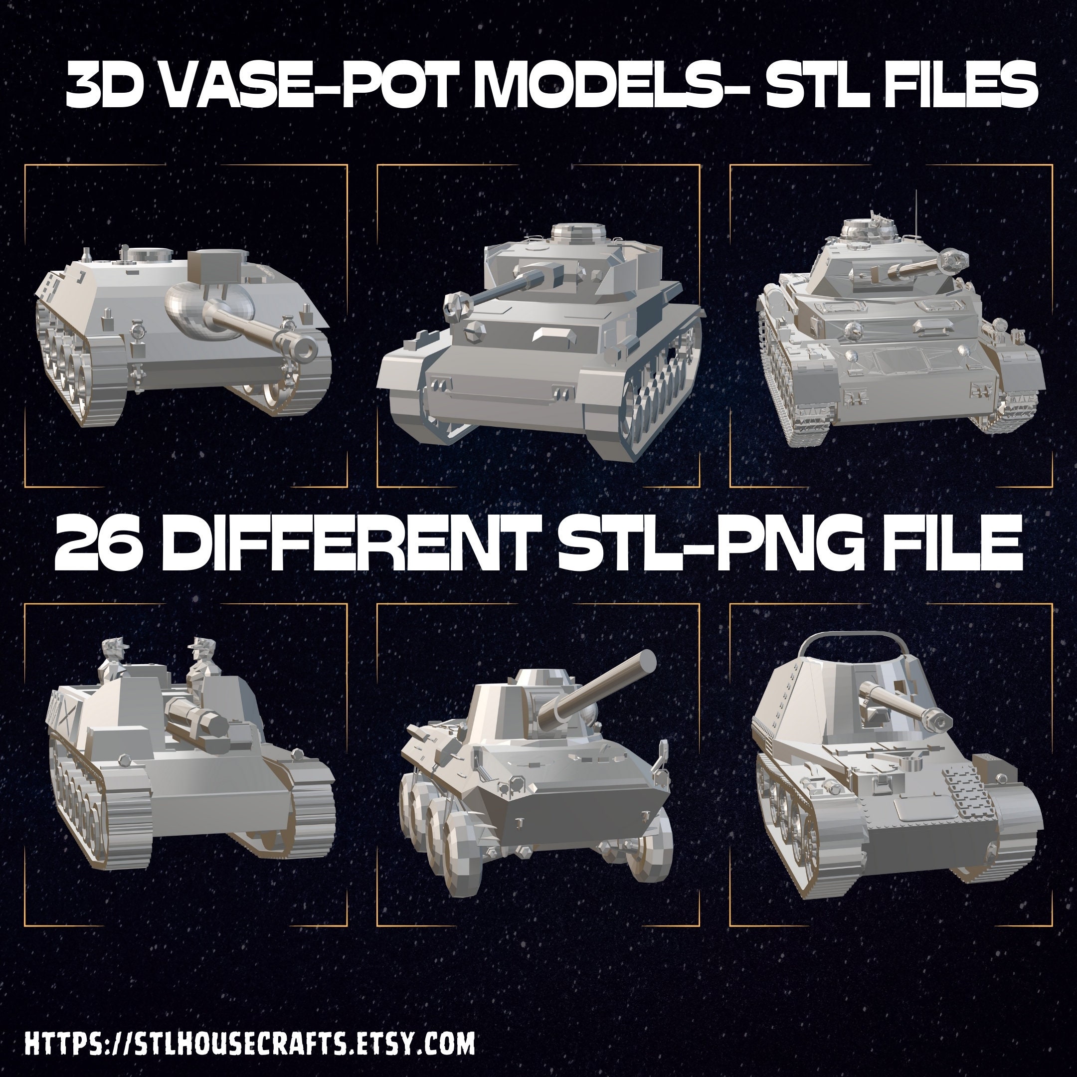 25 Different Tank,stl File, Military Vehicle,3d Printer,stl Files,3d ...