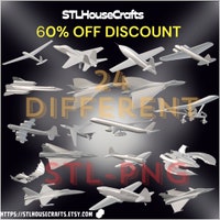 Airplane STL 3D Printer File Plane Aviation - Etsy