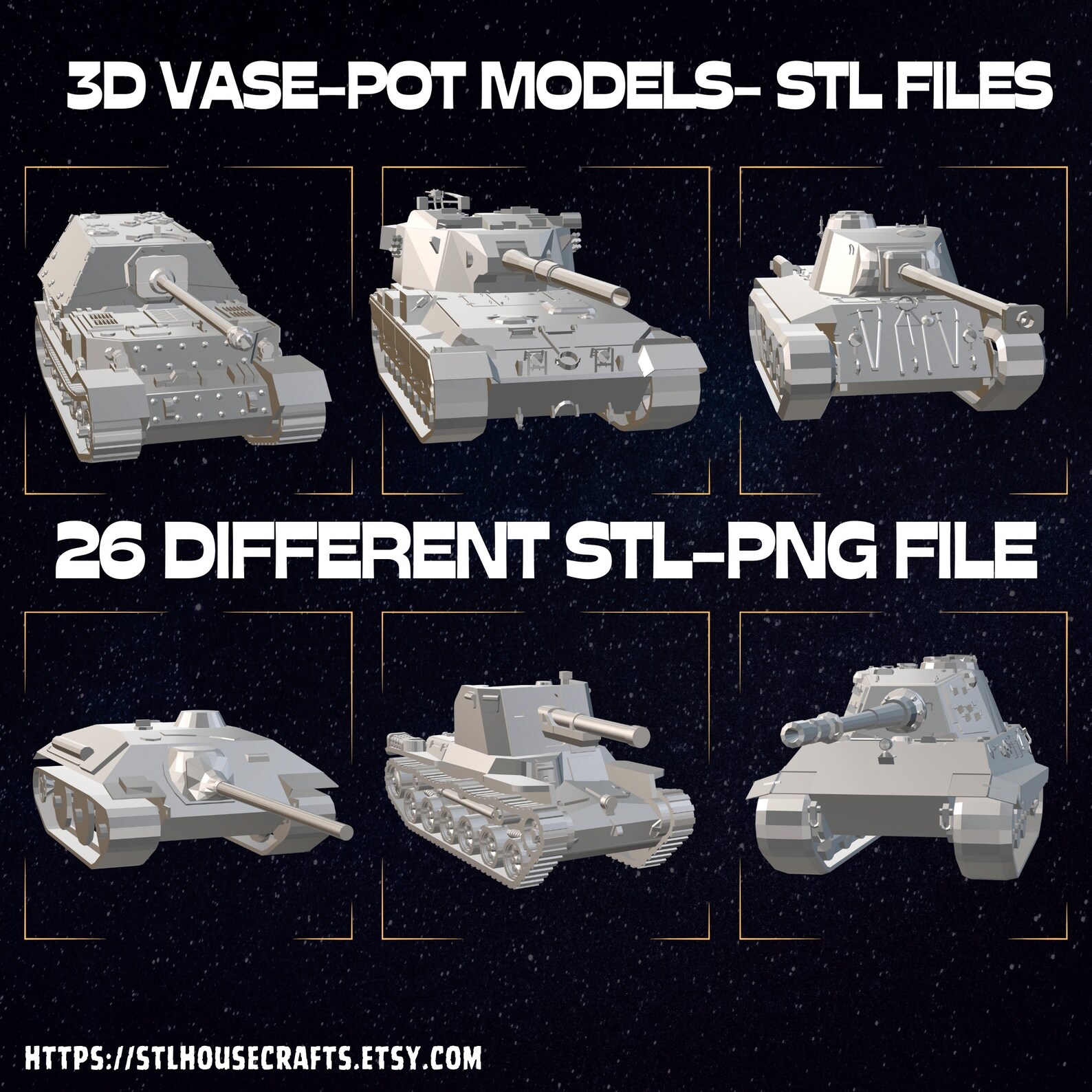25 Different Tank,stl File, Military Vehicle,3d Printer,stl Files,3d ...