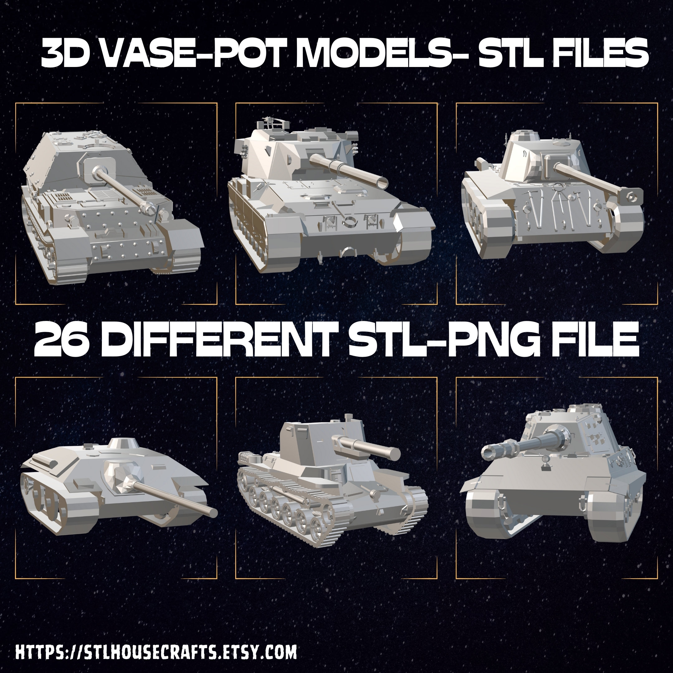25 Different Tank,stl File, Military Vehicle,3d Printer,stl Files,3d ...