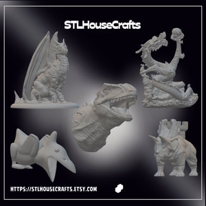 Dinosaur Pack 24 Different STL-PNG Model Decor With 3D Print Stl Files ...