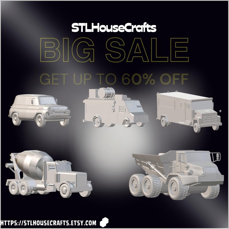 25 Different Truck Bundle Stl for Printing Truck Files Pack High ...