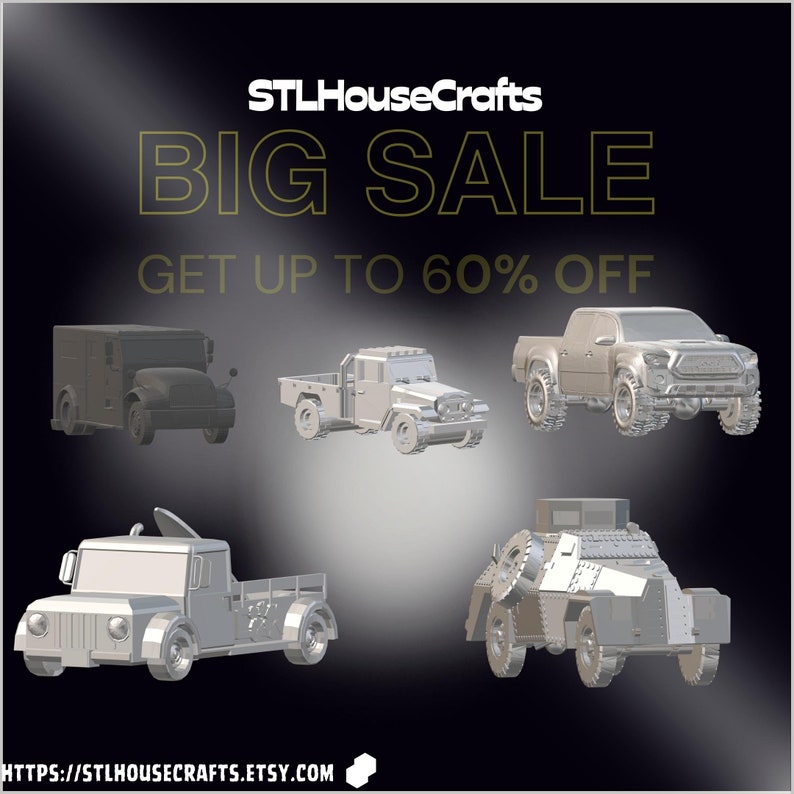 25 Different Truck Bundle Stl for Printing Truck Files Pack High ...