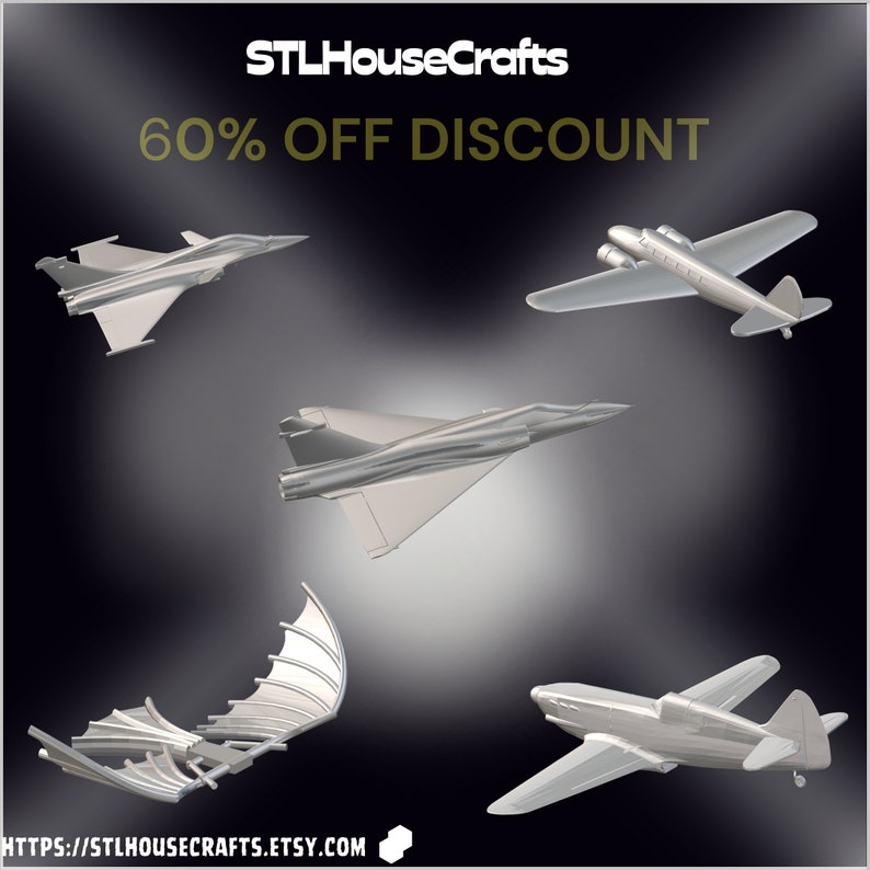 24 Aircraft STL Bundle – 3D Printable Airplane Models for Scale ...