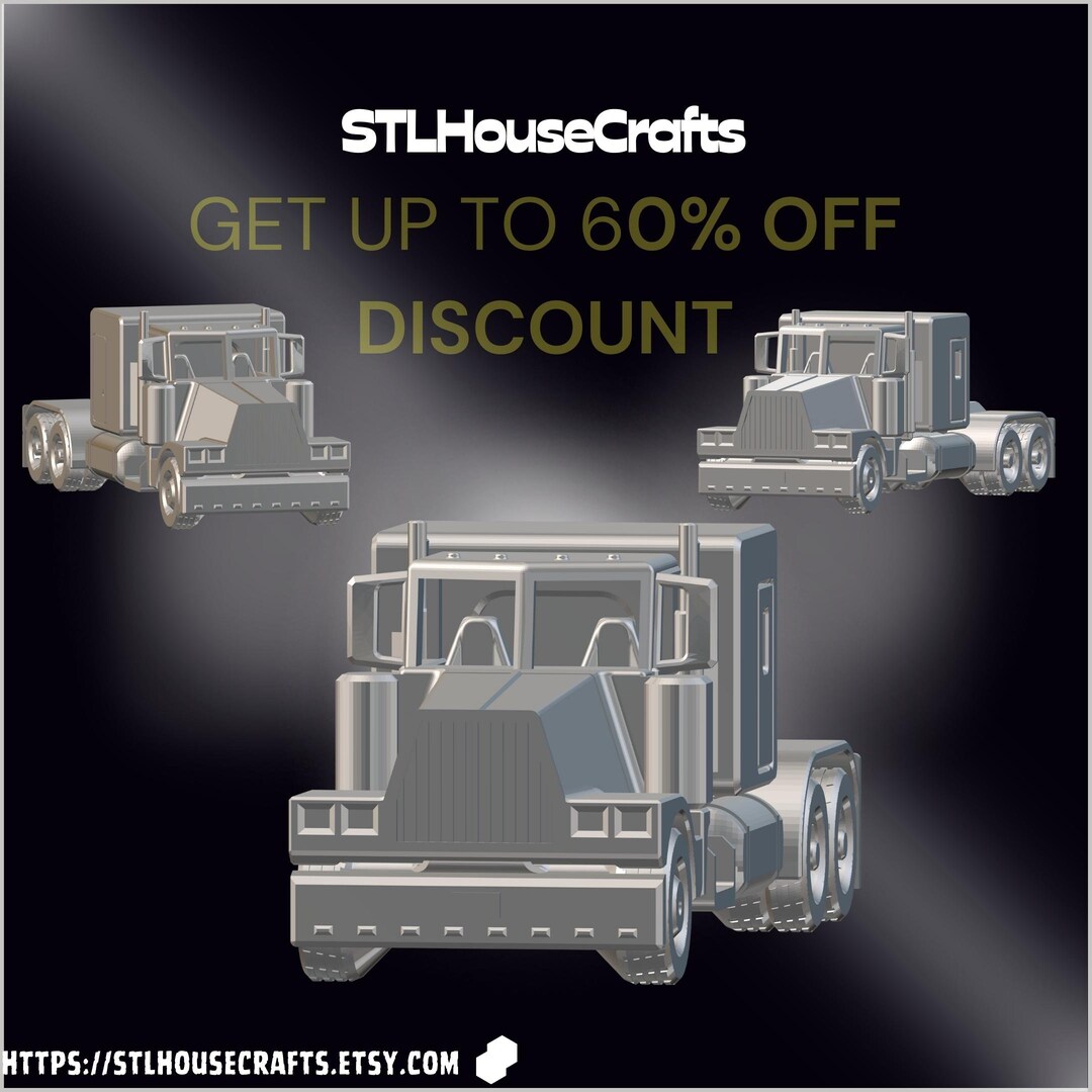 Peterbilt 359 Truck Bundle Stl for Printing Peterbilt Truck High ...