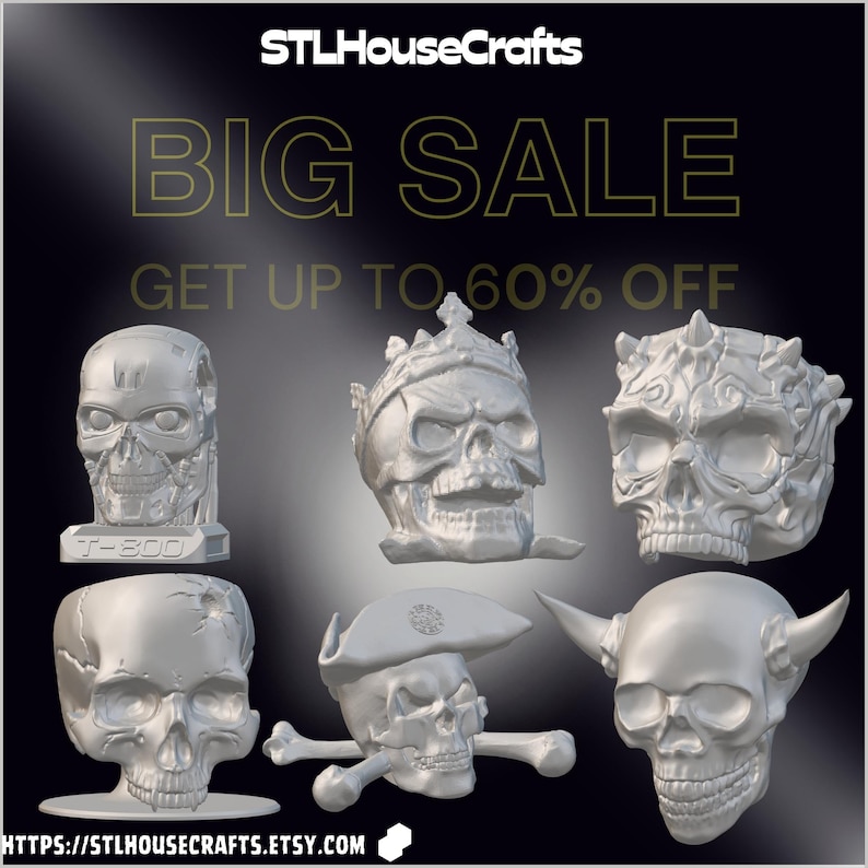 25 Different Skull Bundle Stl File High Detailed Skull for 3D Printing Skull Bundle Model for ...