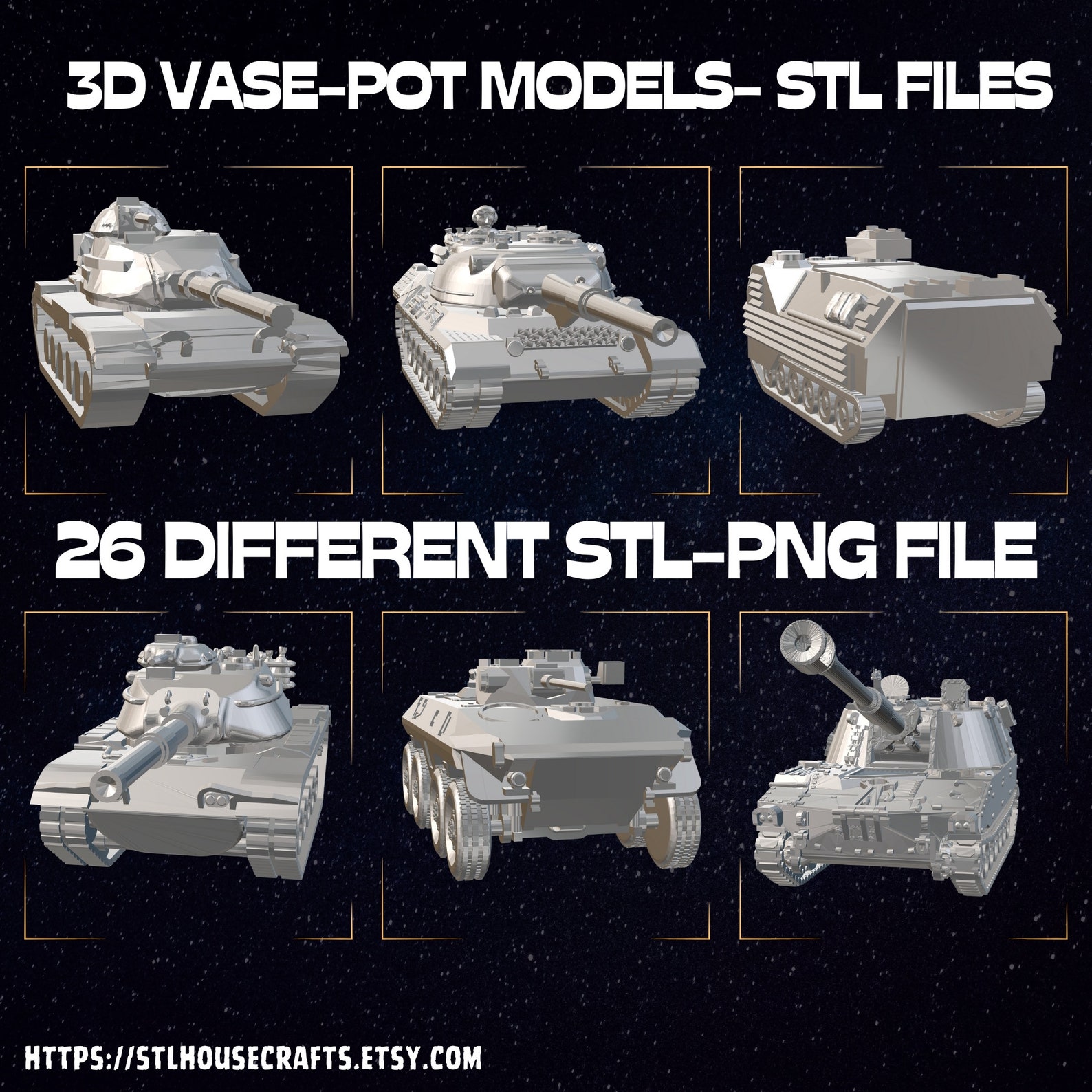 25 Different Tank,stl File, Military Vehicle,3d Printer,stl Files,3d ...