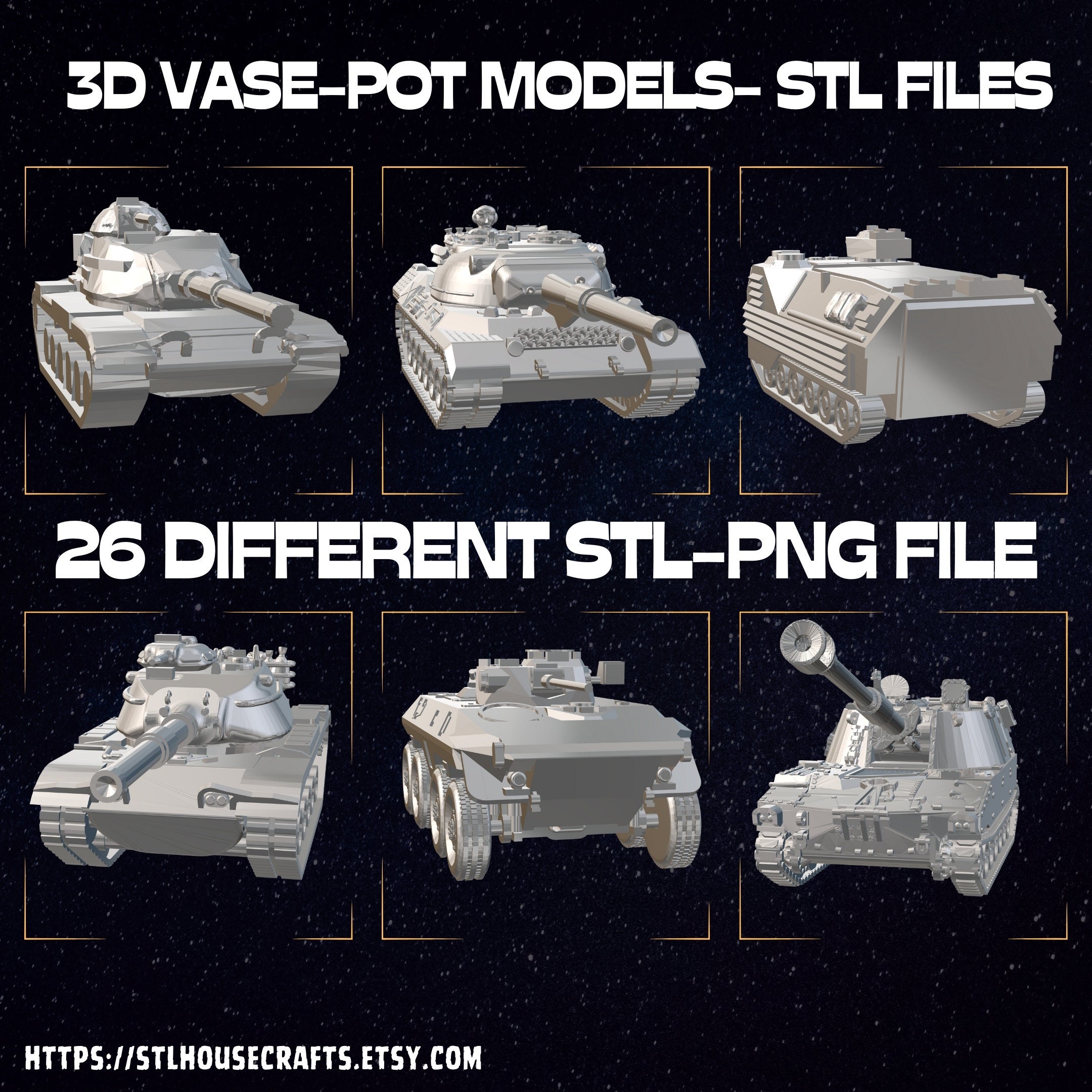 25 Different Tank,stl File, Military Vehicle,3d Printer,stl Files,3d ...