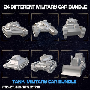 24 Different Military Vehicle Models – STL Files for 3D Printing – Pack ...