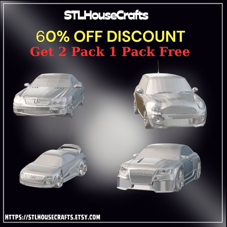 Sports Car STL Files: 3D Printing Model Mega Pack (digital Download) - Etsy