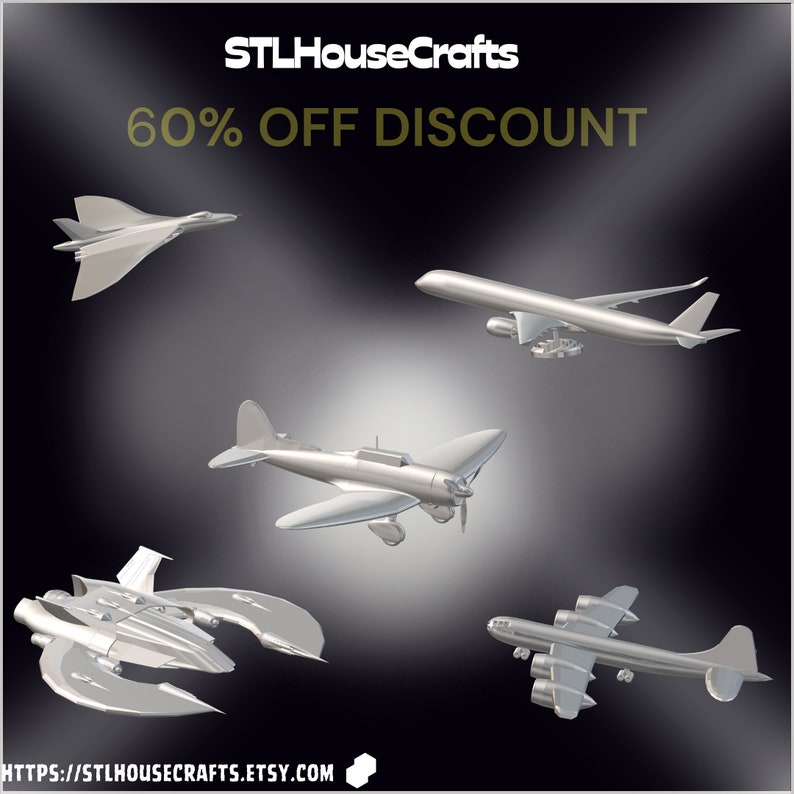 24 Aircraft STL Bundle – 3D Printable Airplane Models for Scale ...