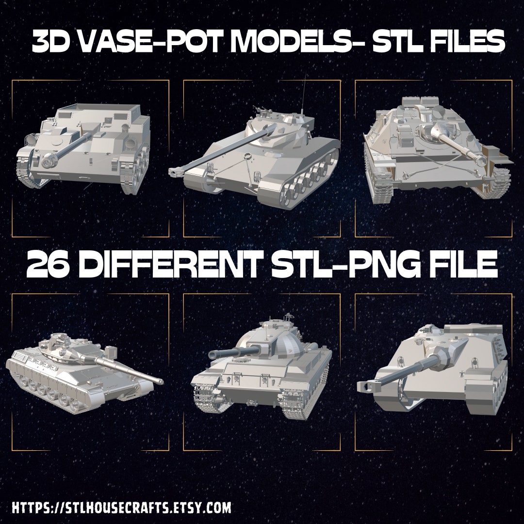 25 Different Tank,stl File, Military Vehicle,3d Printer,stl Files,3d ...