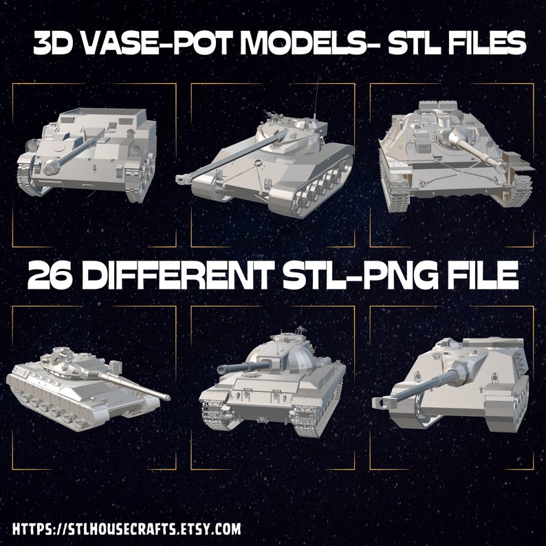 25 Different Tank,stl File, Military Vehicle,3d Printer,stl Files,3d ...