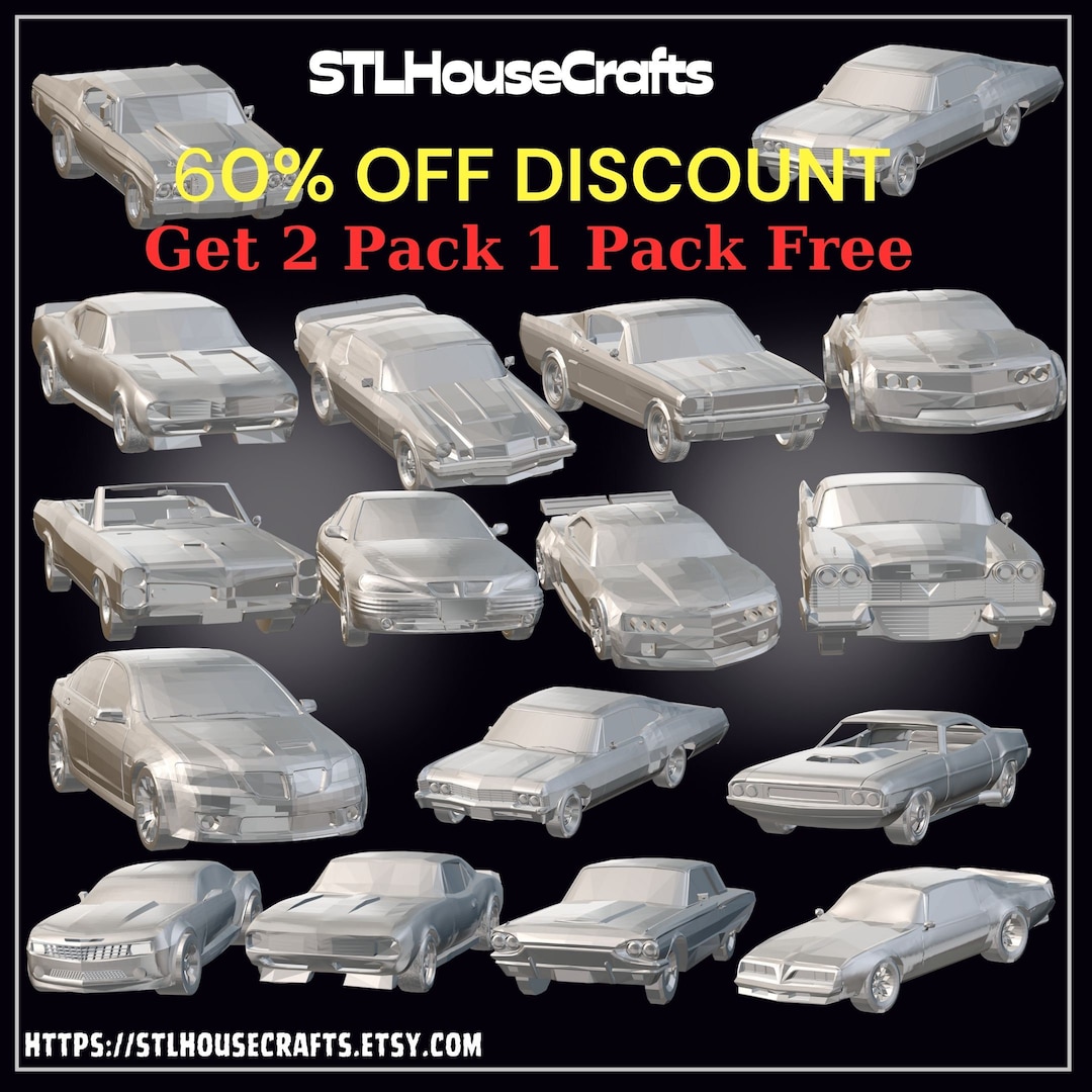 24 American Classic Car STL Files – Printable Vintage & Muscle Cars for ...
