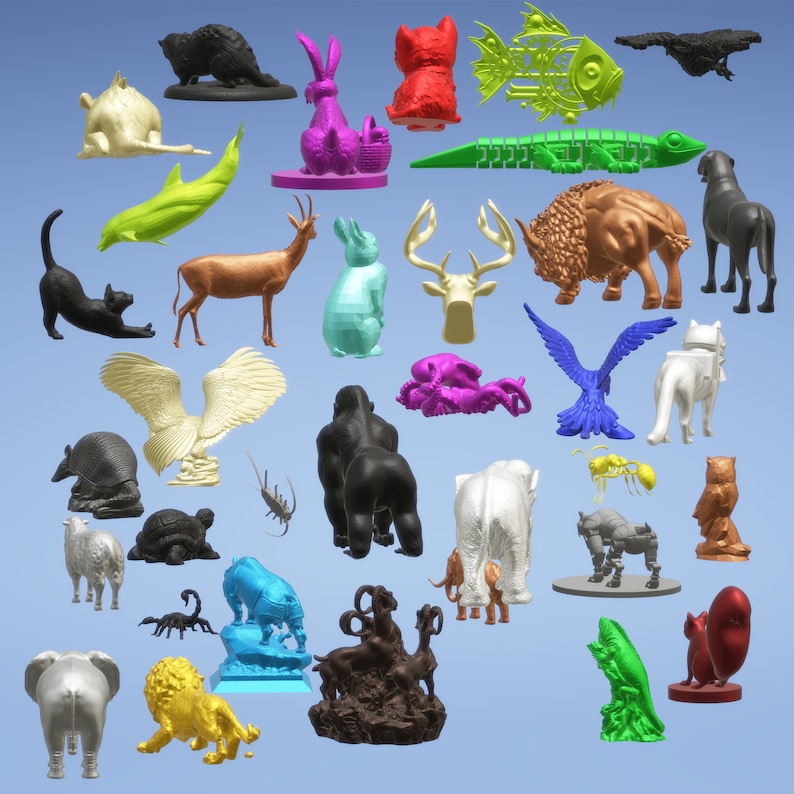 3D Animal STL Files Animal Head Stl Pack 3d Wild Animal - Etsy UK