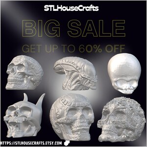 25 Skull STL Bundle – Gothic & Horror 3D Printable Models for Decor ...