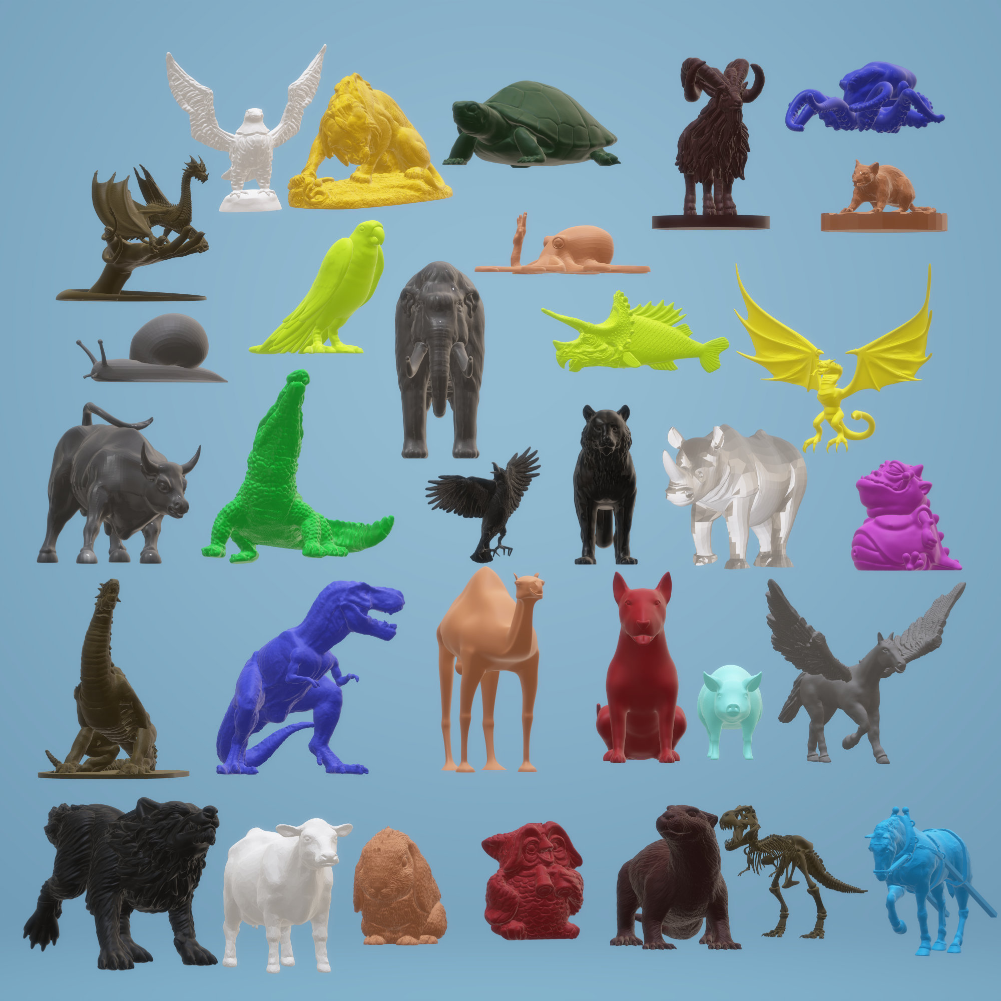 300 STL Printable 3D Safari Animal Heads STL Pack Create Stunning Home ...