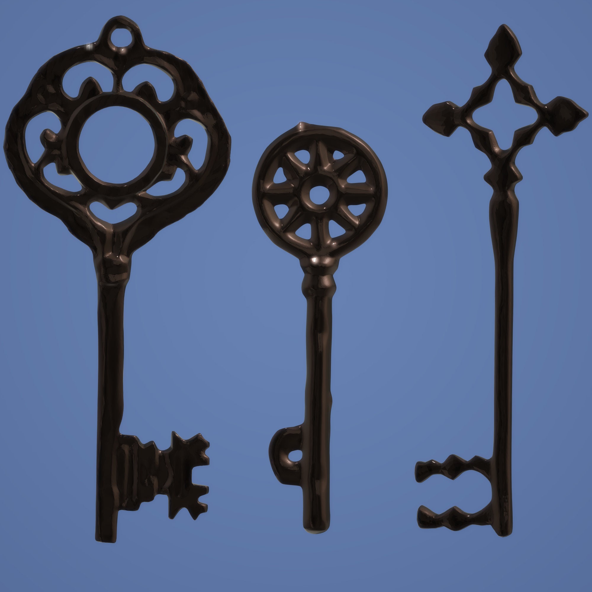 3D Skeleton Key STL Files: Vintage Antique Key Pack (digital Download) - Etsy