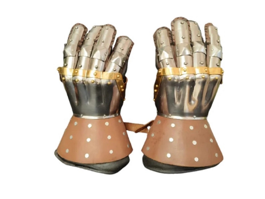 Medieval Gauntlet medieval Gauntlets Large 16G Steel Mild - Etsy