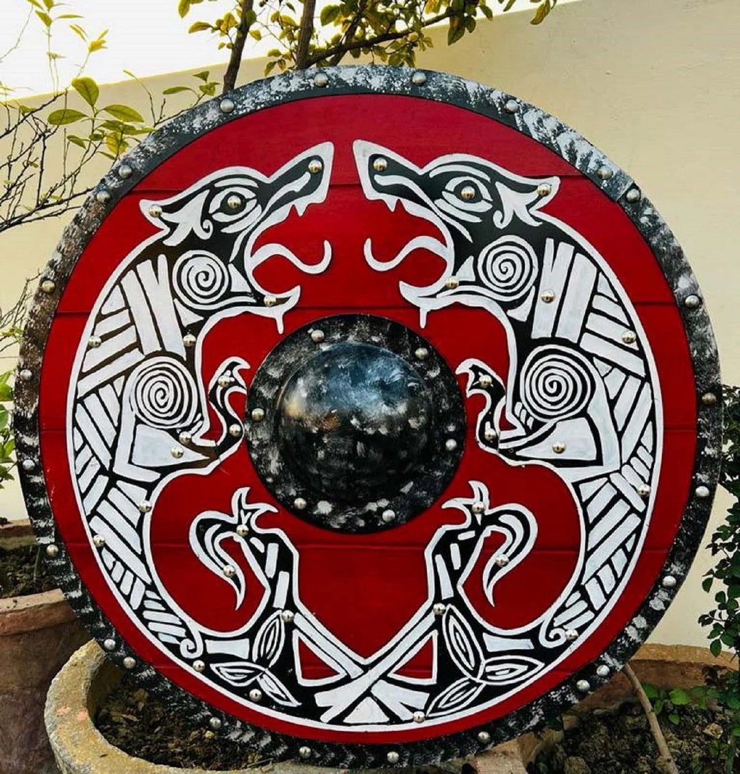 Medieval Dragon Shield Round Shield Viking Round Shield - Etsy
