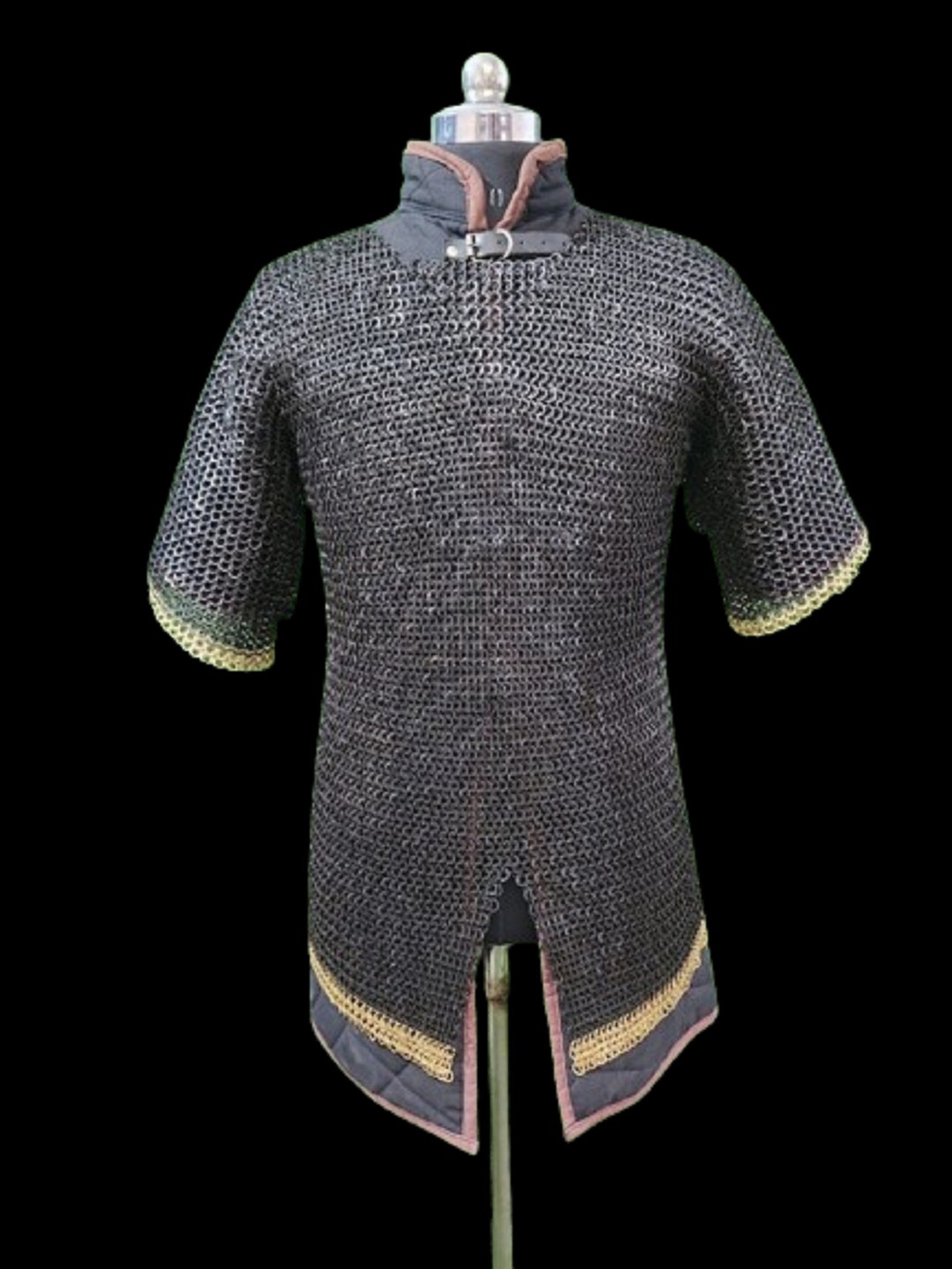 Chainmail Shirt 9 Mm Flat Chainmail With Brass Haubergion - Etsy