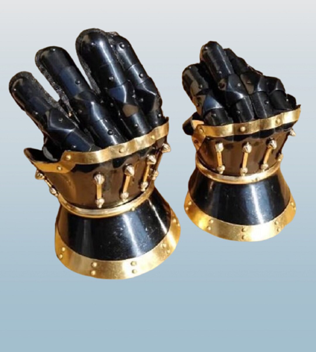 Medieval Hourglass Castello Gauntlets Polished Leather Gloves - Etsy