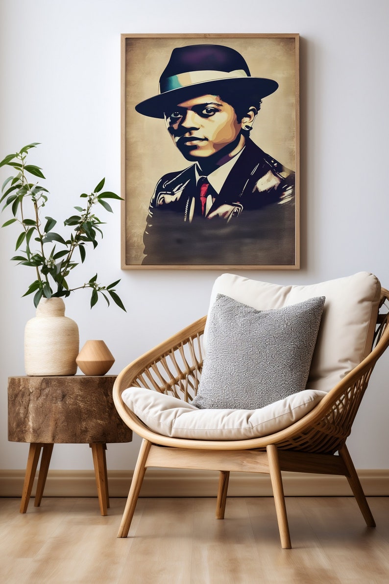 Stunning Bruno Mars Digital Wall Art, Bruno Mars Poster Printable ...