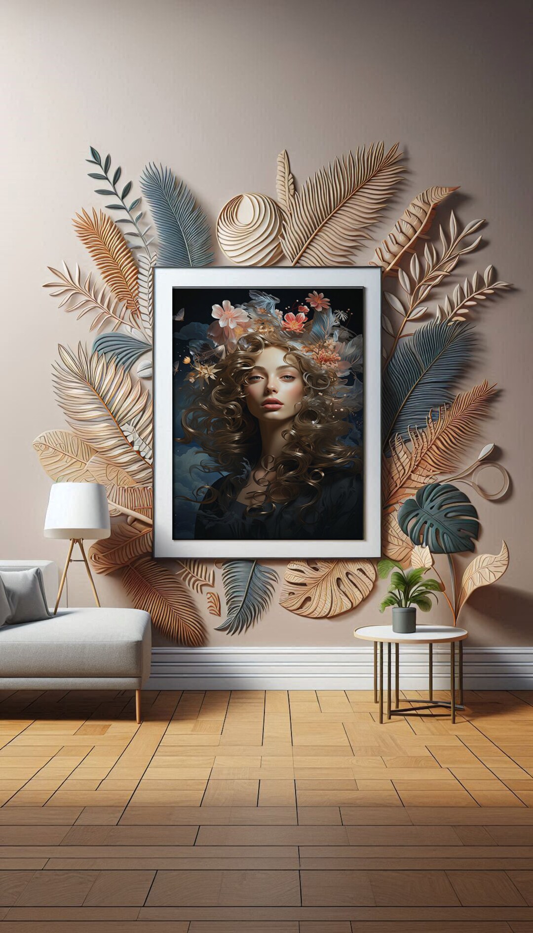 Woman Portrait Woman Face Wall Art Print Face Portrait Girl Poster Home ...