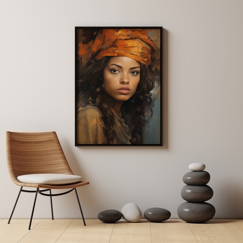 Woman Portrait Woman Face Wall Art Print Face Portrait Girl Poster Home ...