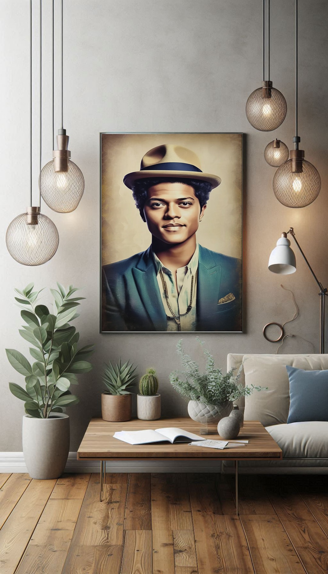 Stunning Bruno Mars Digital Wall Art High-resolution Printable Artwork ...