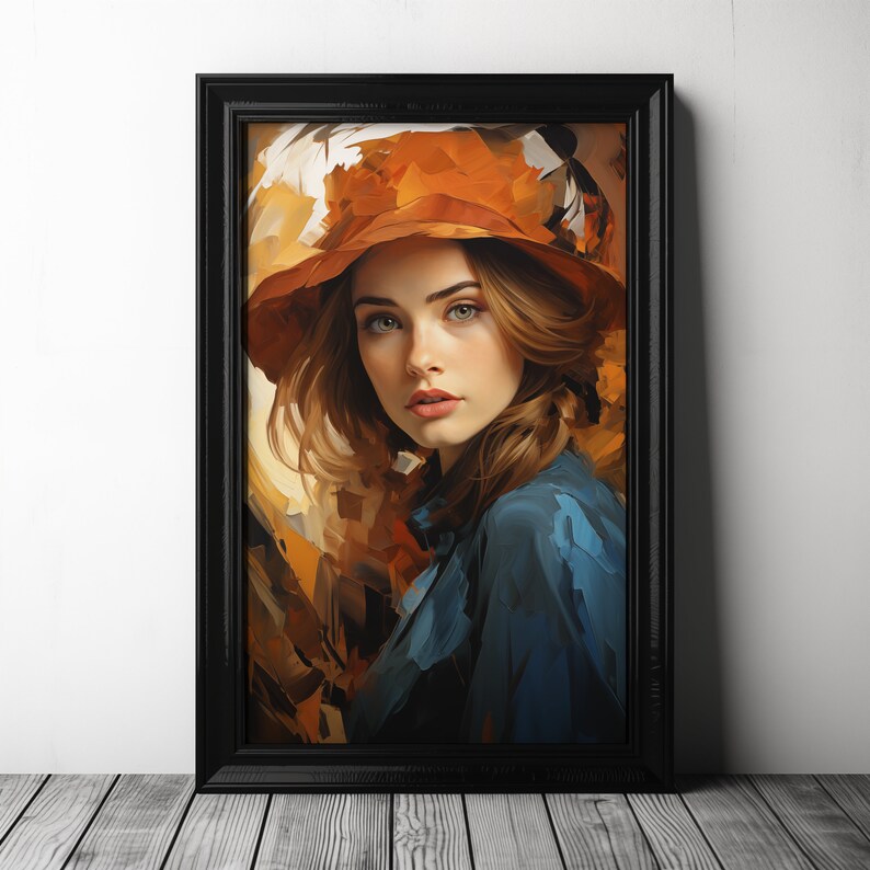 Woman Portrait Woman Face Wall Art Print Face Portrait Girl Poster Home ...