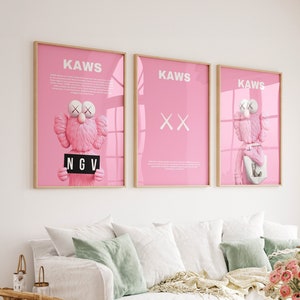 KAWS Poster Set of 3, Printables Minimalist Hypebeast Kaws Figure ...