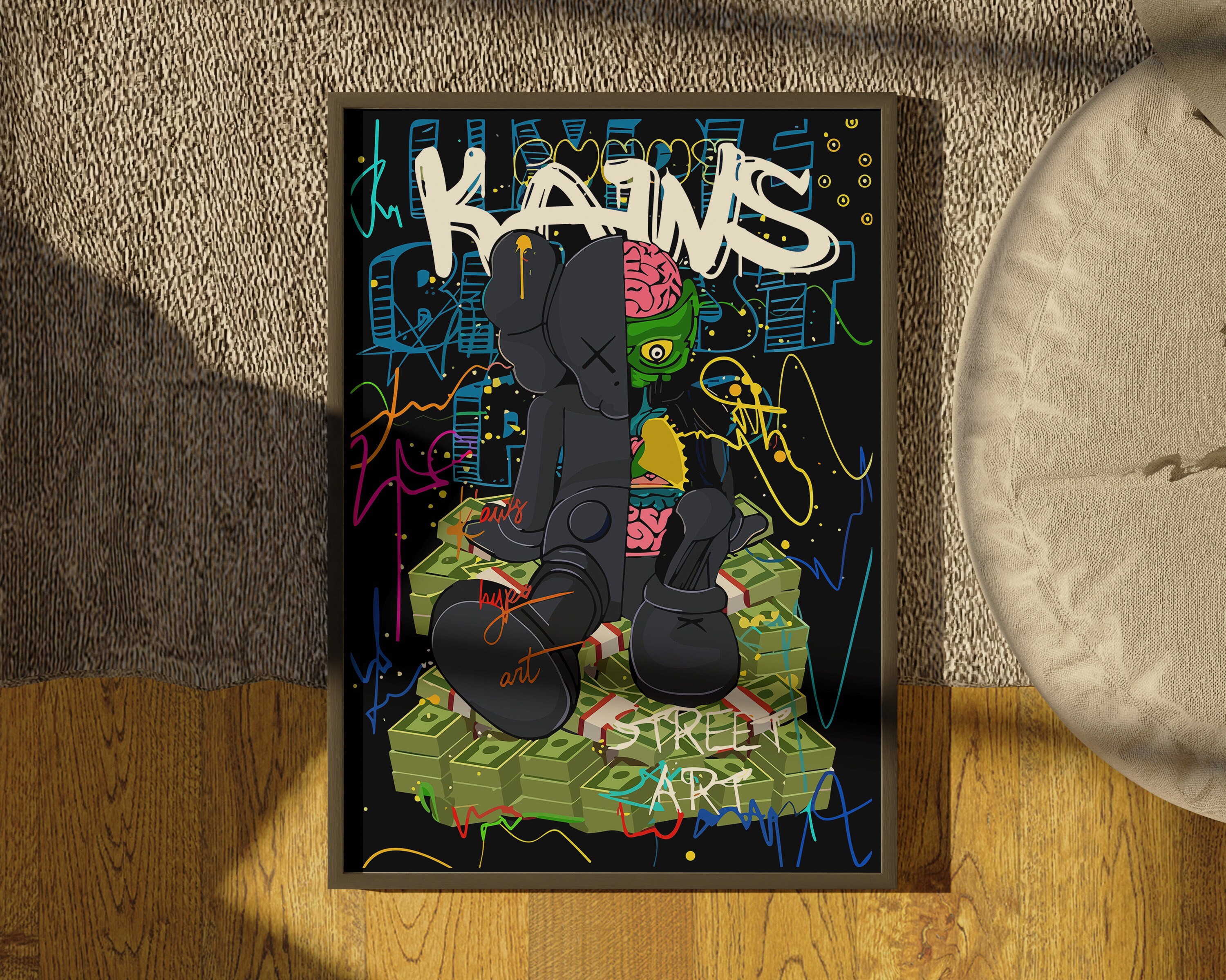 KAWS Poster Set of 3 Printables Minimalist Hypebeast Kaws - Etsy Australia