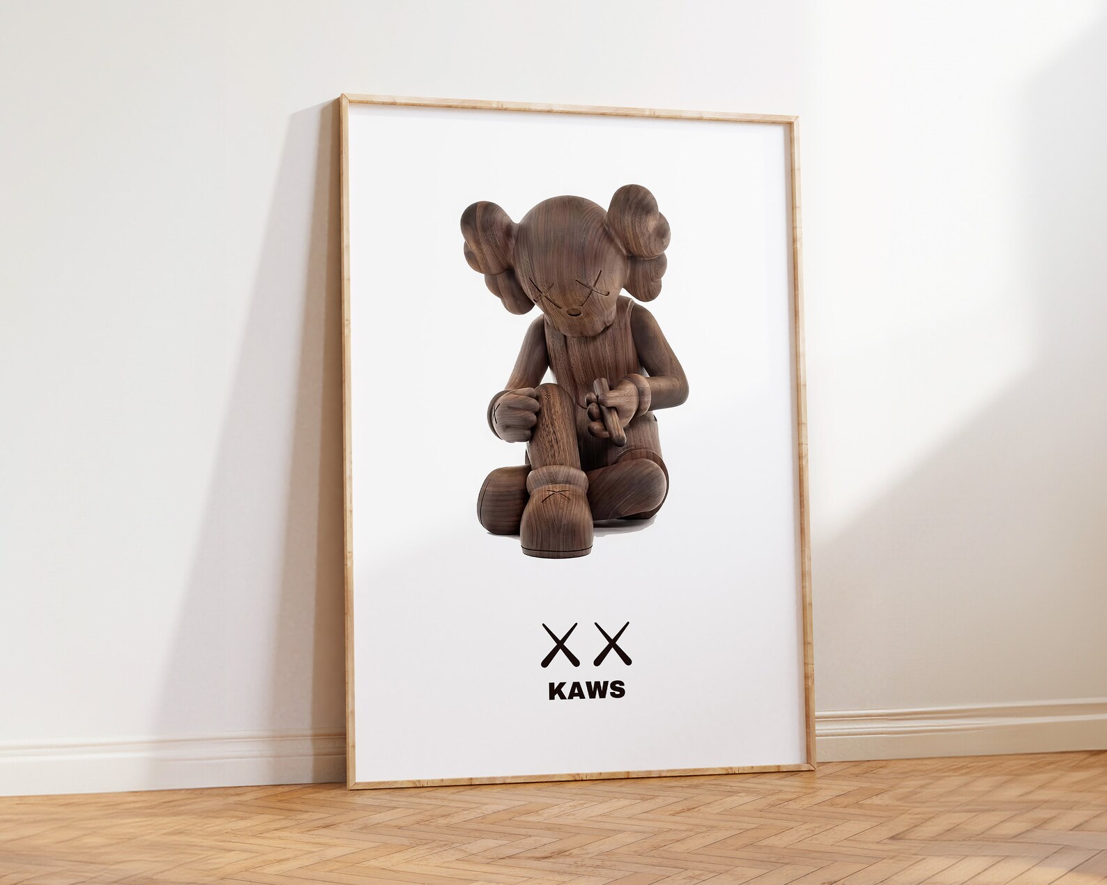 KAWS Poster, Set of 3 Printables Wooden Kaws Figure Poster, Kaws ...